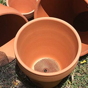 LE TAUCI Flower Pot Hole Mesh Pad, 2" Rounds Drainage Hole, Prevent Soil Loss and Anti-Slip, Bonsai Bottom Grid Mat, Gardening Gifts for Women, 50 Pack