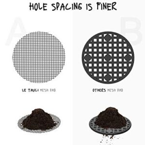 LE TAUCI Flower Pot Hole Mesh Pad, 2" Rounds Drainage Hole, Prevent Soil Loss and Anti-Slip, Bonsai Bottom Grid Mat, Gardening Gifts for Women, 50 Pack