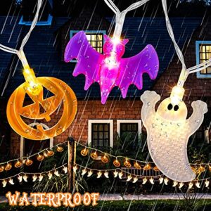 Halloween Decorations Lights, YGAOHF Halloween String Lights, 15FT 30 LED Battery Operated Fairy Lights, Cute Orange Pumpkin Lights for Halloween Indoor Outdoor Room Decor