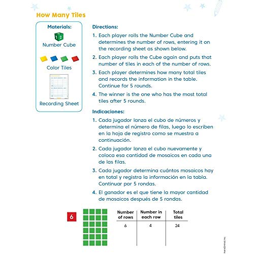 hand2mind Hands-On Standards, Learning at Home Family Engagement Kit for Grade 3, Math Activity Book with Math Manipulatives, Spanish Translations for Key Materials