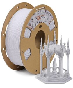 overture rock pla filament 1.75mm, rock pla roll 1kg spool (2.2lbs), dimensional accuracy +/- 0.03 mm, fit most fdm printer (rock white)