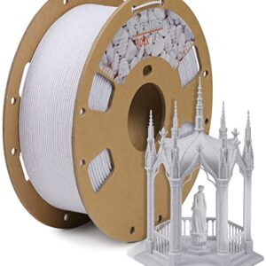 OVERTURE Rock PLA Filament 1.75mm, Rock PLA Roll 1kg Spool (2.2lbs), Dimensional Accuracy +/- 0.03 mm, Fit Most FDM Printer (Rock White)