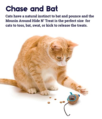 Catstages Mousin' Around Hide 'N Treat Cat Toy - 3 Pack - Treat Dispenser Cat Toy