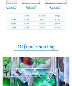 Fortune-star Fish Breeding Box Aquarium Fish Tank Hatchery Incubator Breeder Box Fish Breeding Tanks Acrylic White Breeder Isolation Divider Hatching Boxes with Suction Cups