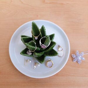 PUDDING CABIN Aloe Ring Holder,Cactus Ring Dish,Jewelry Holder Trinket Tray for Rings Earrings Necklace Organizer,Christmas Gift for Women Girls, Birthday Gift for Women Her