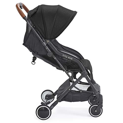 Contours Bitsy Elite Compact Fold Lightweight Travel Baby Stroller and Toddler Stroller with Adapter Free Infant Car Seat Compatibility, Reclining Seat, Easy One-Hand Fold - Onyx Black