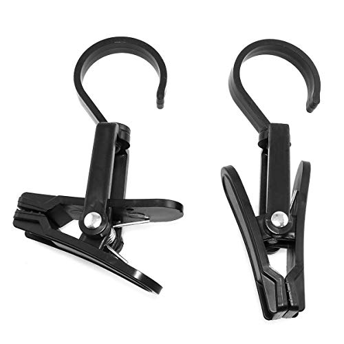 ZRM&E 10pcs Laundry Hooks Clip Black Plastic Clothes Pegs Towel Socks Hanging Pegs Laundry Hangers Store Drapery Clips