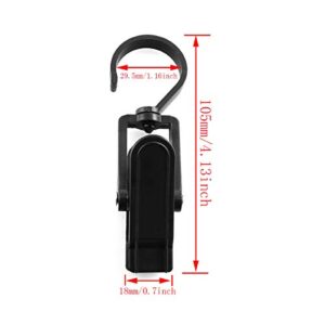 ZRM&E 10pcs Laundry Hooks Clip Black Plastic Clothes Pegs Towel Socks Hanging Pegs Laundry Hangers Store Drapery Clips