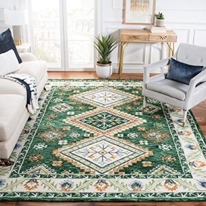 safavieh aspen collection 8' x 10' green/ivory apn706y handmade moroccan boho tribal wool area rug