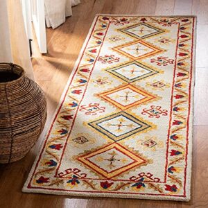 Safavieh Aspen Collection 8' x 10' Green/Ivory APN706Y Handmade Moroccan Boho Tribal Wool Area Rug