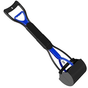 upsky pooper scooper for large small dogs, folding dog poop scooper, durable spring and premium materials，easy to use for grass, dirt, gravel pick up shovel