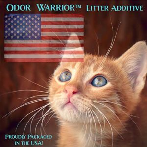 Sapphire Labs Odor Warrior Cat Litter Deodorizer | Cat Litter Odor Control with Ultra Absorbing Activated Charcoal | Extend The Life of Your Kitty Litter with a Truly Fragrance Free Litter Solution