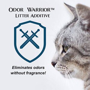 Sapphire Labs Odor Warrior Cat Litter Deodorizer | Cat Litter Odor Control with Ultra Absorbing Activated Charcoal | Extend The Life of Your Kitty Litter with a Truly Fragrance Free Litter Solution