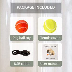 PetDroid Interactive Dog Ball Toys,Durable Motion Activated Automatic Rolling Ball Toys for Puppy/Small/Medium Dogs,USB Rechargeable (Orange)