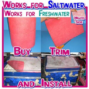 Pinky Filters Pond & Aquarium Filter Media Pads for Saltwater and Freshwater |  Premium Authentic Pinky Filter Floss for Fish Tanks and Ponds (12" x 48" - 4 Feet Total)