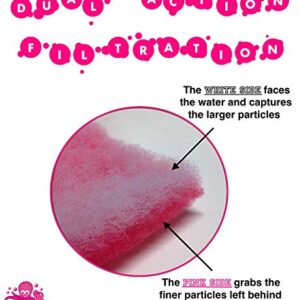 Pinky Filters Pond & Aquarium Filter Media Pads for Saltwater and Freshwater |  Premium Authentic Pinky Filter Floss for Fish Tanks and Ponds (12" x 48" - 4 Feet Total)