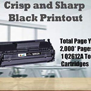 4Benefit Compatible 12A 2612A Q2612A Toner Cartridge Used for HP Laserjet Laserjet Pro 1010 1012 1018 1020 1022 1022n 3015 3030 3050 3052 3055 M1319F Printer (1-Pack, Black)