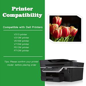 GREENARK Compatible for Dell Series 21 Black Ink Cartridges Use for Dell V313w V515w P513w V715w P713w Printers 4 Pack Black for Dell Series 21, Series 22, Series 23, Series 24 Ink Cartridges