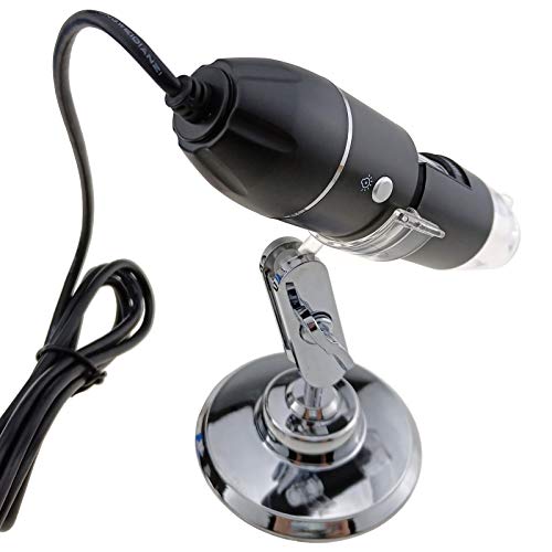 USB Digital Microscope 1000X Magnification Compatible with Windows 10 Mac Android, Handheld Analysis Exploration Camera