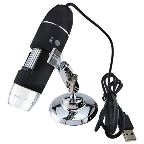 USB Digital Microscope 1000X Magnification Compatible with Windows 10 Mac Android, Handheld Analysis Exploration Camera