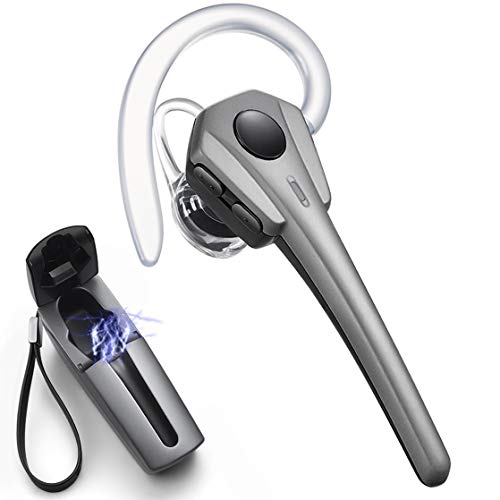 Bluetooth Headset, Angteela Truker Bluetooth Headset with Microphone, Wireless Headset 5.0 with Mute Button, 24 Hours Working Time, for Cell Phone and Laptop on Business Office. (BH-M91)