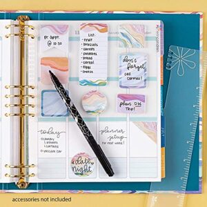 Erin Condren Snap-in Stylized Sticky Notes - 8 Pads with 20 Sheets Each (160 Sticky Notes) - Colorful Layers Design, Repositionable Adhesive Notes - Stay Organized On The Go