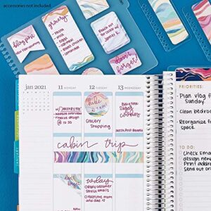 Erin Condren Snap-in Stylized Sticky Notes - 8 Pads with 20 Sheets Each (160 Sticky Notes) - Colorful Layers Design, Repositionable Adhesive Notes - Stay Organized On The Go