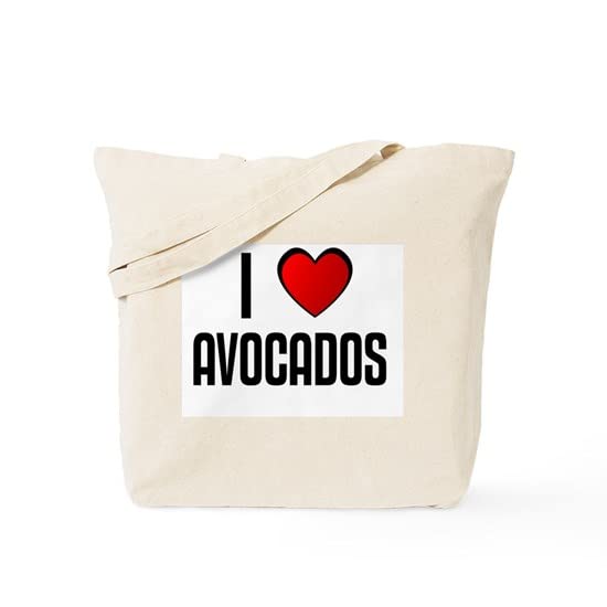 CafePress I LOVE AVOCADOS Tote Bag Natural Canvas Tote Bag, Reusable Shopping Bag