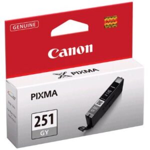 Canon PGI-250BK/CLI-251CMY Black/Color Ink Cartridges & PP-201 Paper Combo Pack and CLI-251 Gray Ink Tank (6517B001)