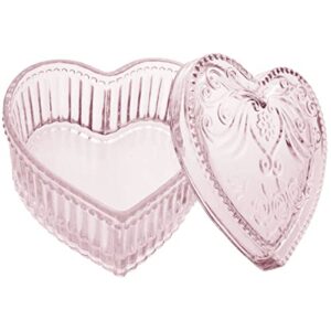 gaolinci crystal glass heart-shaped storage box embossed jewelry box candy box with lid