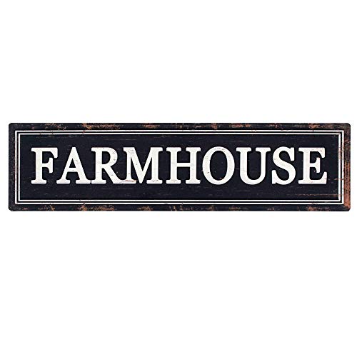 Funly mee Rustic Black Metal Farmhouse Sign Decorative Wall Hanging Sign 16.1×4.2 in