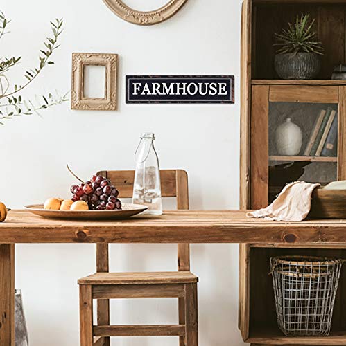 Funly mee Rustic Black Metal Farmhouse Sign Decorative Wall Hanging Sign 16.1×4.2 in