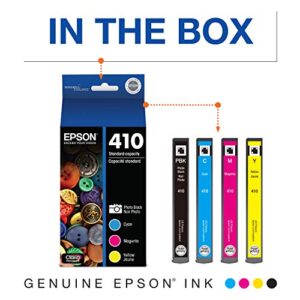 Epson T410520-S Claria Premium Multipack Ink,Photo Black and Color Combo Pack & 410 Ink Cartridge, Black