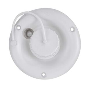 RecPro RV Round Fresh Water Gravity Fill Hatch Inlet | RV Water Fill Hatch | Camper Water Inlet Hatch | Trailer Water Fill Hatch Inlet (White, No Quick Fill) | Made in America