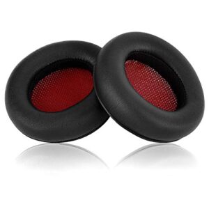 Jecobb Listen Earpads Replacement Ear Cushion Pads with Protein Leather and Memory Foam for Focal Listen Wireless Over Ear Headphones ONLY (NOT FIT Focal Other Series) (Black/Red)