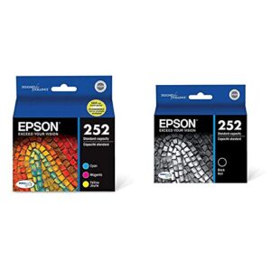 epson t252520 durabrite ultra color combo pack standard capacity cartridge ink & t252120 durabrite ultra black standard capacity cartridge ink