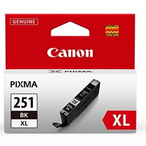 Canon CLI-251 3 Pack Cyan,Magenta,Yellow Ink, Compatible to MX922,MG7520,MG7120,MG6620,MG5620,iP8720,MG6420,MG6320 and MG5420 & CLI-251XL Black Ink Tank