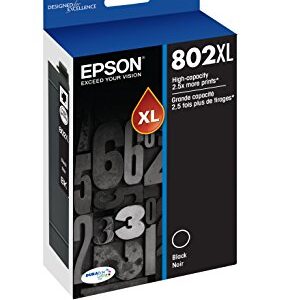 Epson T802520 DURABrite Ultra Color Combo Pack Standard Capacity Cartridge Ink & T802XL120 DURABrite Ultra Black High Capacity Cartridge Ink