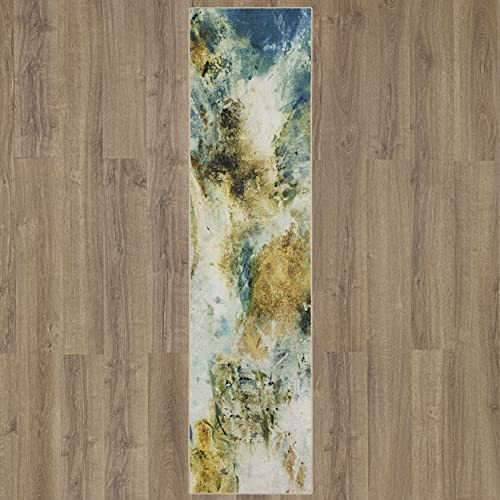 Mohawk Home Prismatic Shoreline Water Abstract (2' 6" X 10') Runner Rug