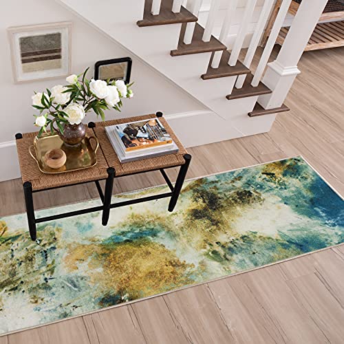 Mohawk Home Prismatic Shoreline Water Abstract (2' 6" X 10') Runner Rug