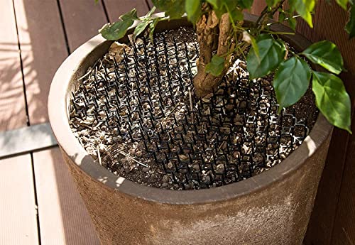 Oceanpax 12 Pack 8.5 X 6.5 Inch Square Cat Scat Mats for Cats with Spikes, Prickle Strips from Digging Cat Deterrent Outdoor Include 6 Staples and 6 Zip Ties