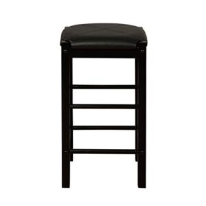 Linon Tifton Three Piece Wood Faux Marble Tavern Set in Black