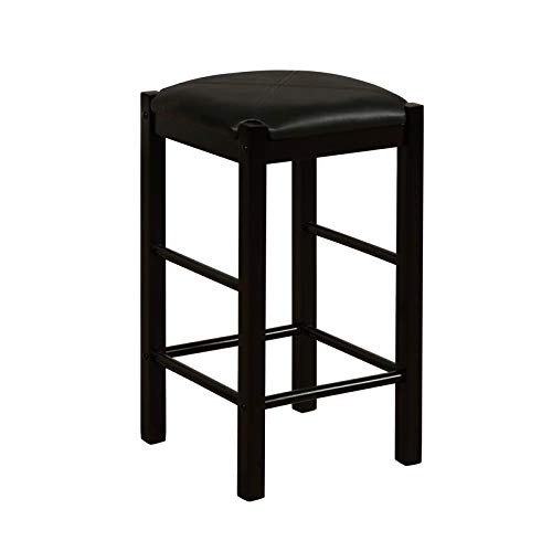 Linon Tifton Three Piece Wood Faux Marble Tavern Set in Black