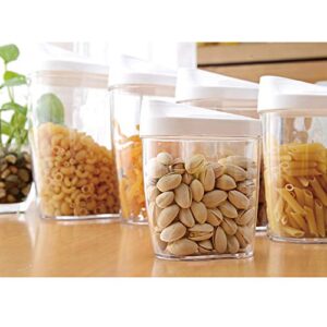 5Pcs Food Storage Box Clear Container Set with Pour Lids Kitchen Food Sealed Snacks Dried Fruit Grains Tank Storage Cereal Box Cereal Grains Storage Tank Kitchen Sorting Food Organizer Container