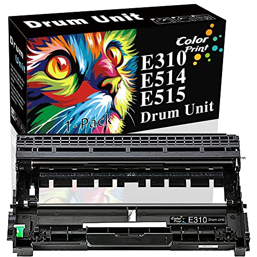 CP 1-Pack ColorPrint Compatible Drum Unit Replacement for Dell E310DW E310 Imaging E514 E515 E515dw Work with E515d E515DN E514DW C2KTH PVTHG 593-BBKD P7RMX Printer (12,000 Pages, Black)