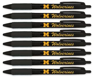 university of michigan wolverines translucent 8 pen set 2510