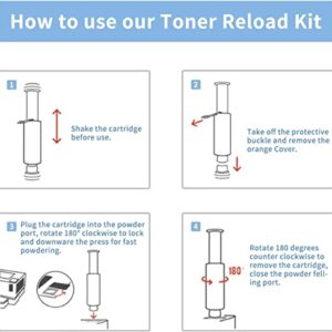 CYMBAINK 143A W1143AD Compatible Toner Reload Kit Replacement for 143A 143AD W1143A W1143AD to use with Neverstop Laser 1001nw MFP 1201n 1202nw 5hg80a(Black, 6-Pack)