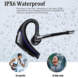 Bluetooth Headset,Wireless Bluetooth V5.0 Earpiece Hands-Free Earphones with Noise Cancellation Mic for Driver/Business/Home/Office/Cell Phones/PC