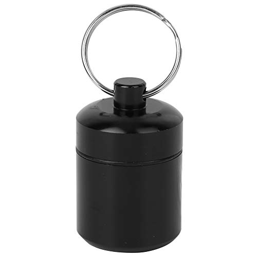 Tbest 2Pcs/Set Mini Medicine Container, Waterproof Sealing Metal Can with Key Ring for Storage Other Climbing Tool Accessories