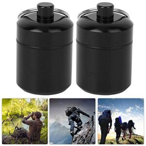 Tbest 2Pcs/Set Mini Medicine Container, Waterproof Sealing Metal Can with Key Ring for Storage Other Climbing Tool Accessories